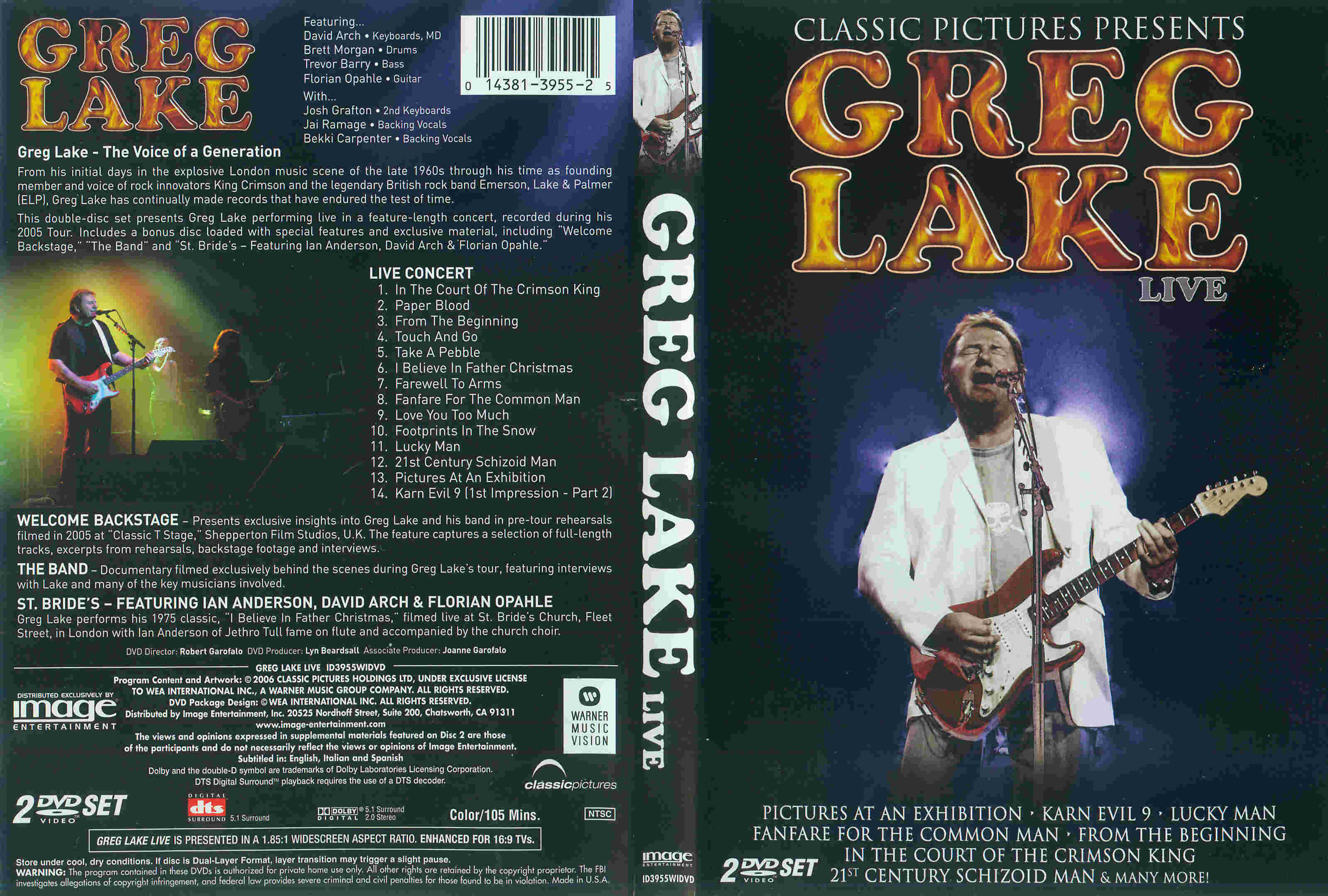 Greg Lake Live : Front | DVD Covers | Cover Century | Over 1.000.000 ...